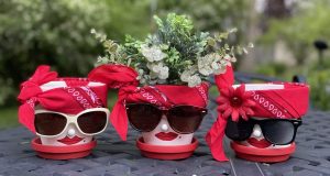 Fancy Painted Face Pots with Friends