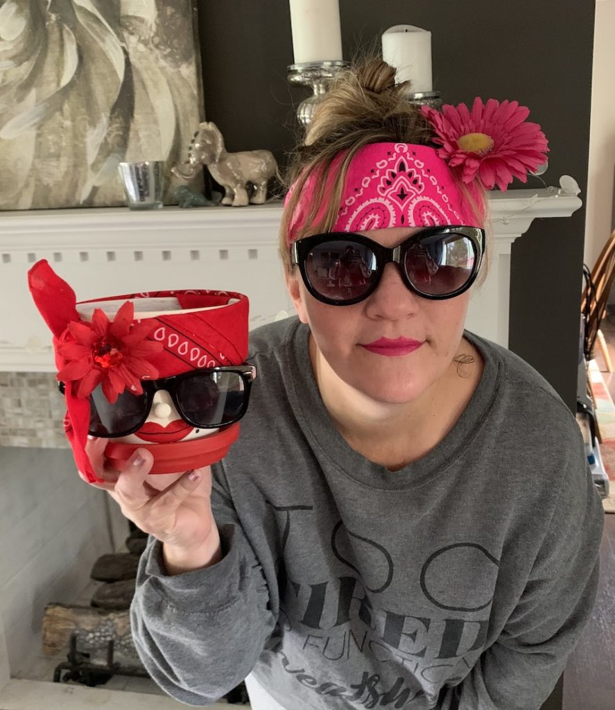 Fancy Painted Face Pots with Friends