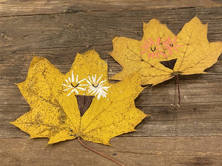 Easy Leaf Print Animal Craft