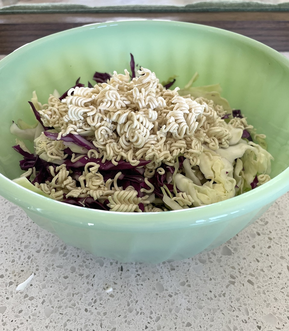 Crunchy Ramen Salad with Cabbage